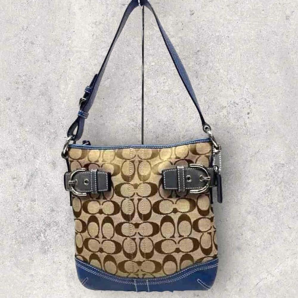 Authentic Coach Signature Monogram Style Crossbody Bag - Gem